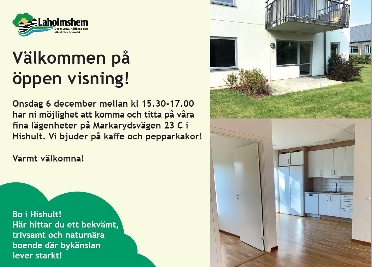 Välkommen på öppen visning! - Laholmshem AB